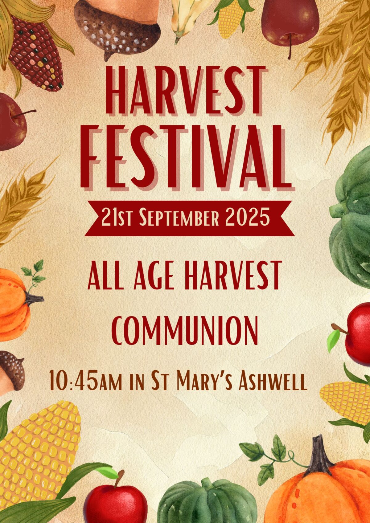 Harvest Festival All Age Communion – St Mary's Ashwell